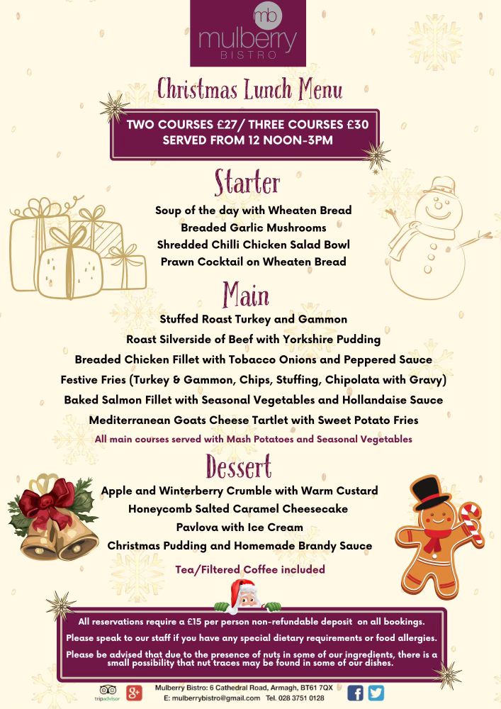 Menus – Mulberry Bistro